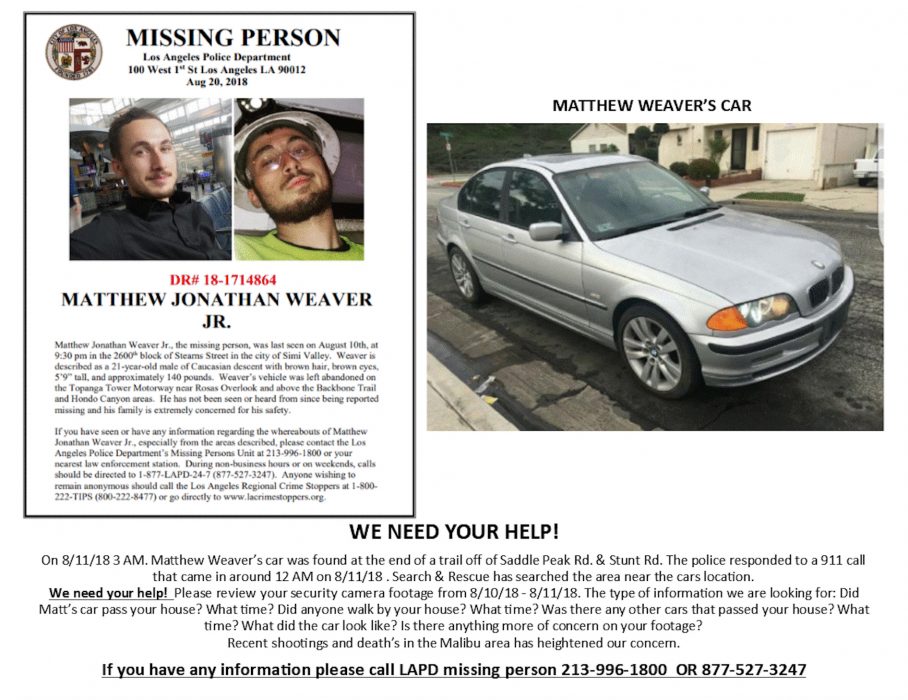 The Matthew Weaver Jr Disappearance One Year Later: New Information ...